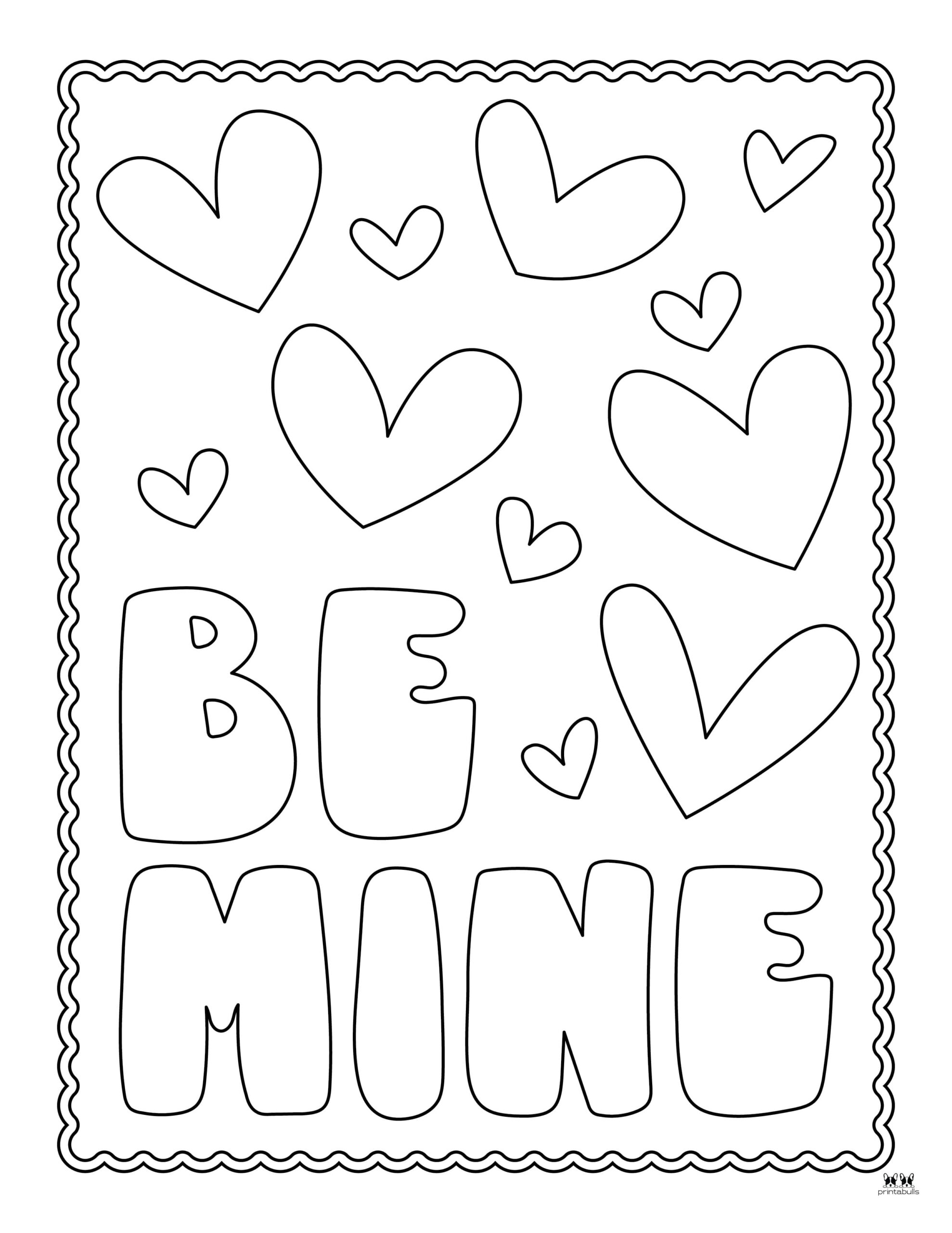 Be My Valentine Coloring Pages - 15 Pages | Printabulls