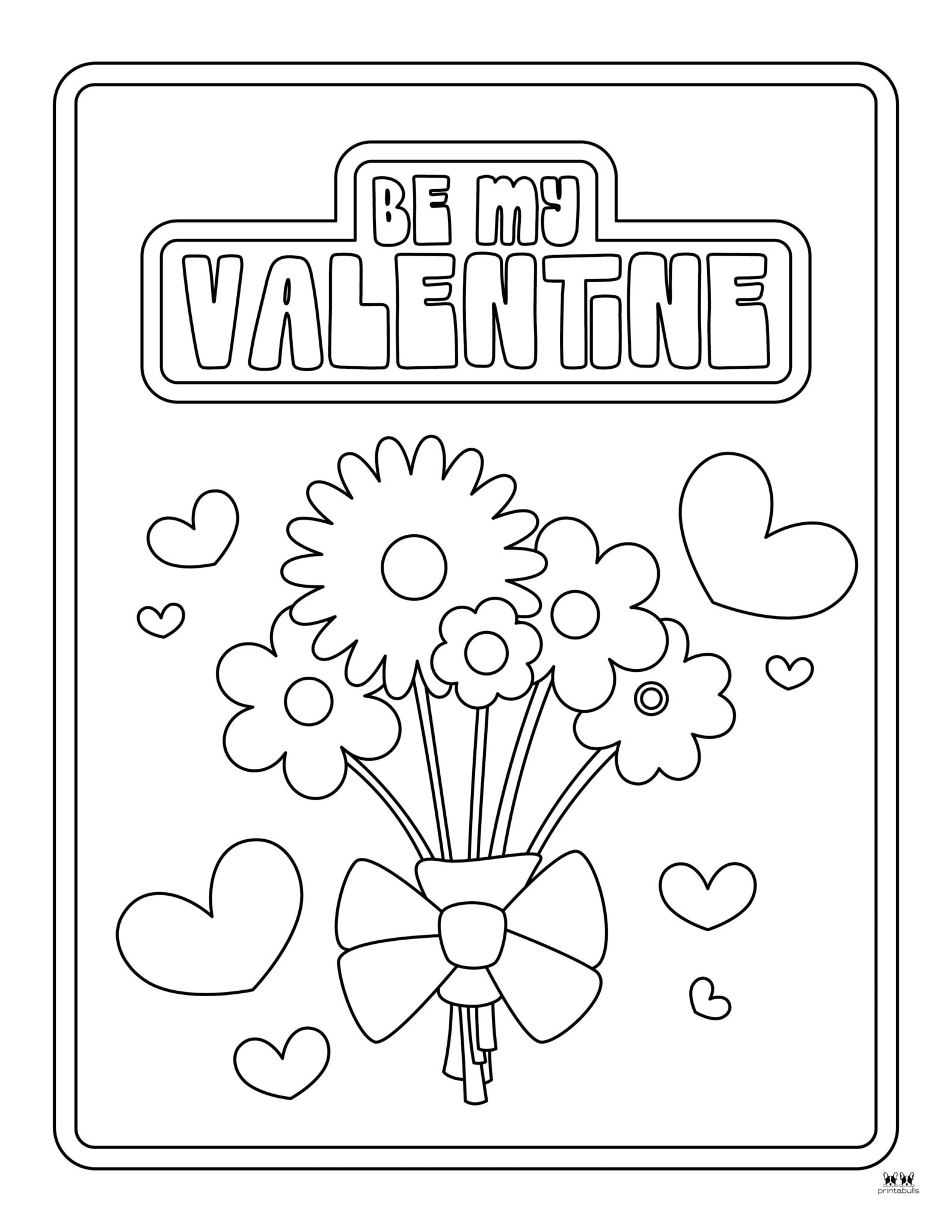 Be My Valentine Coloring Pages - 15 Pages | Printabulls
