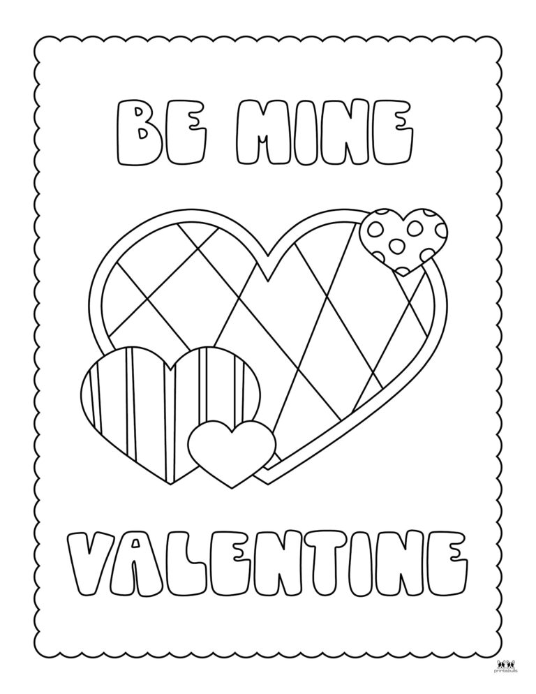 Be My Valentine Coloring Pages - 15 Pages | Printabulls