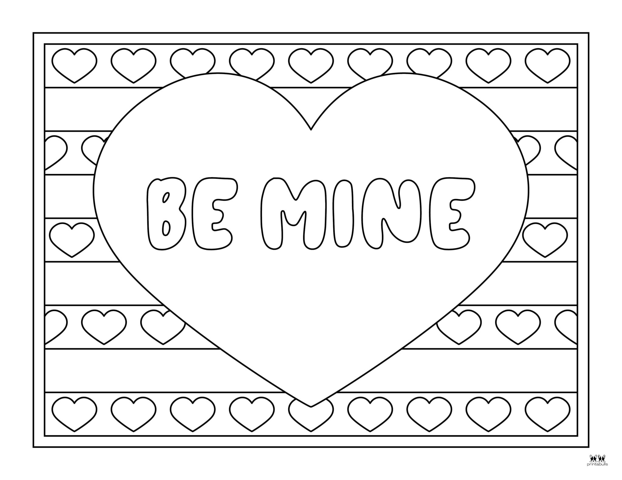 Be My Valentine Coloring Pages - 15 Pages | Printabulls