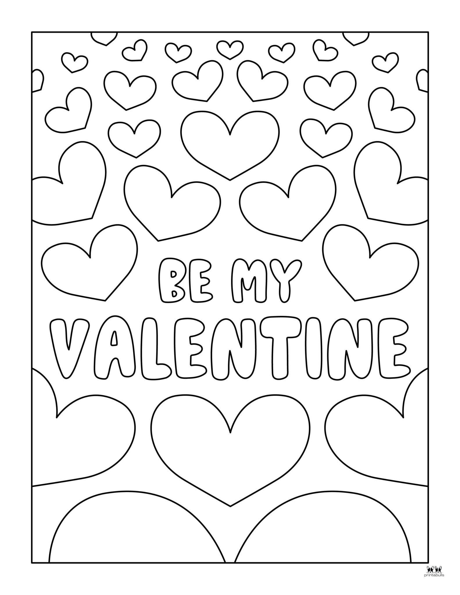 Be My Valentine Coloring Pages - 15 Pages | Printabulls