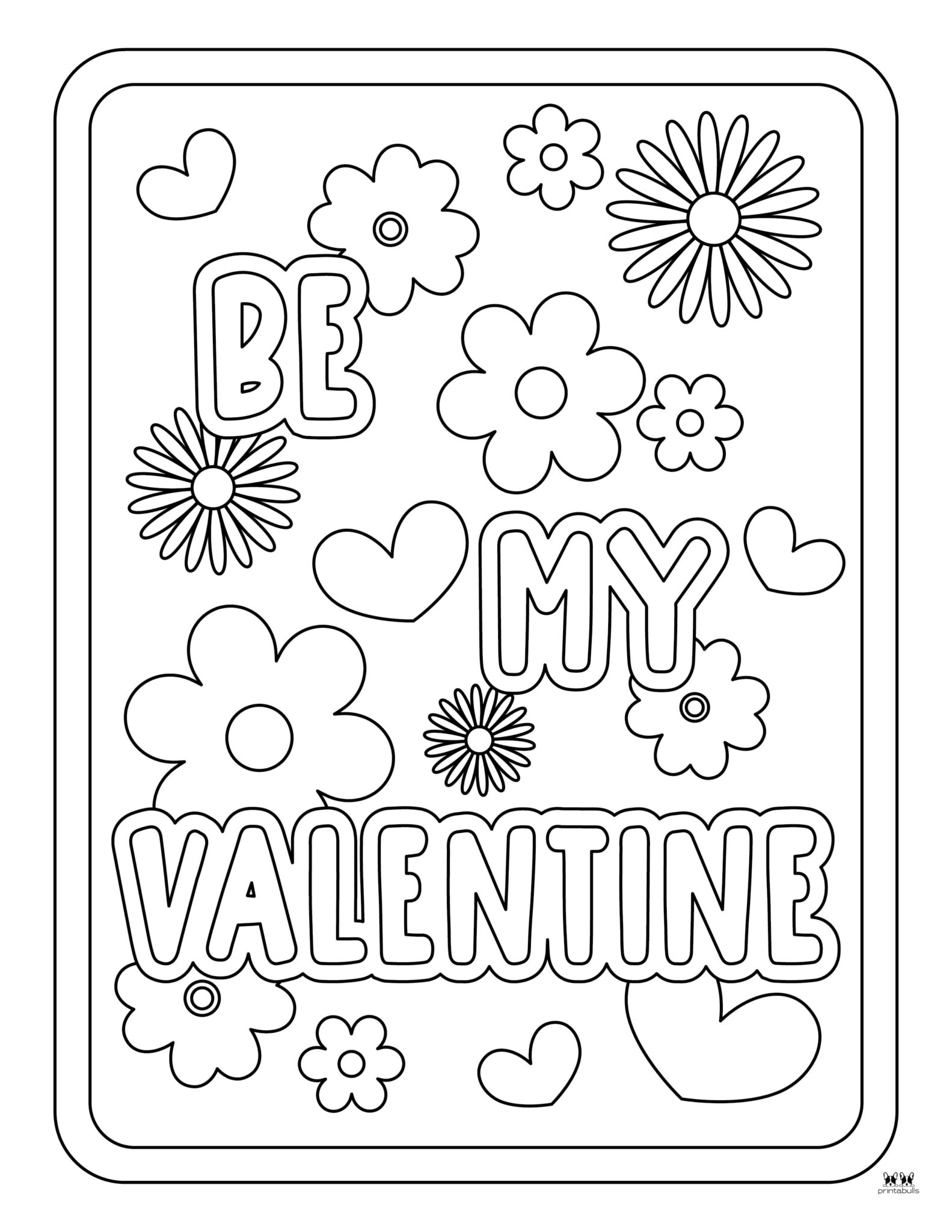 Be My Valentine Coloring Pages - 15 Pages | Printabulls