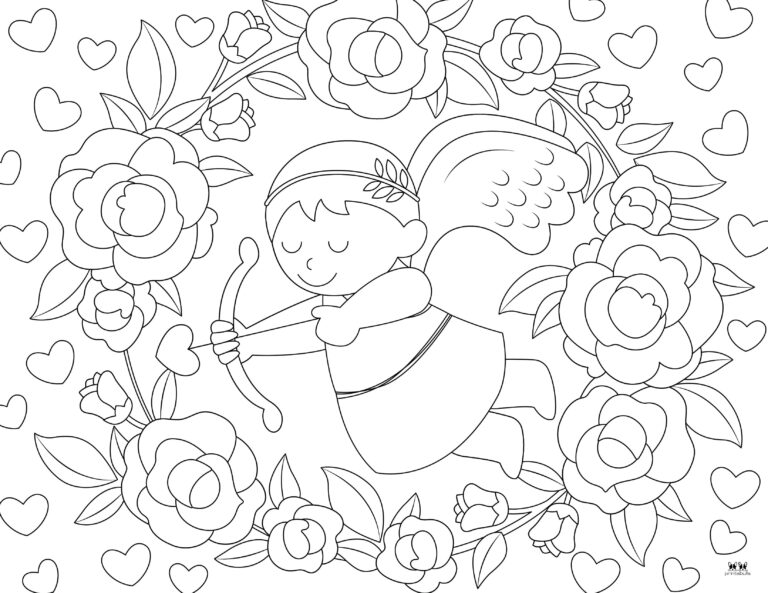 Cupid Coloring Pages - 20 FREE Pages | Printabulls