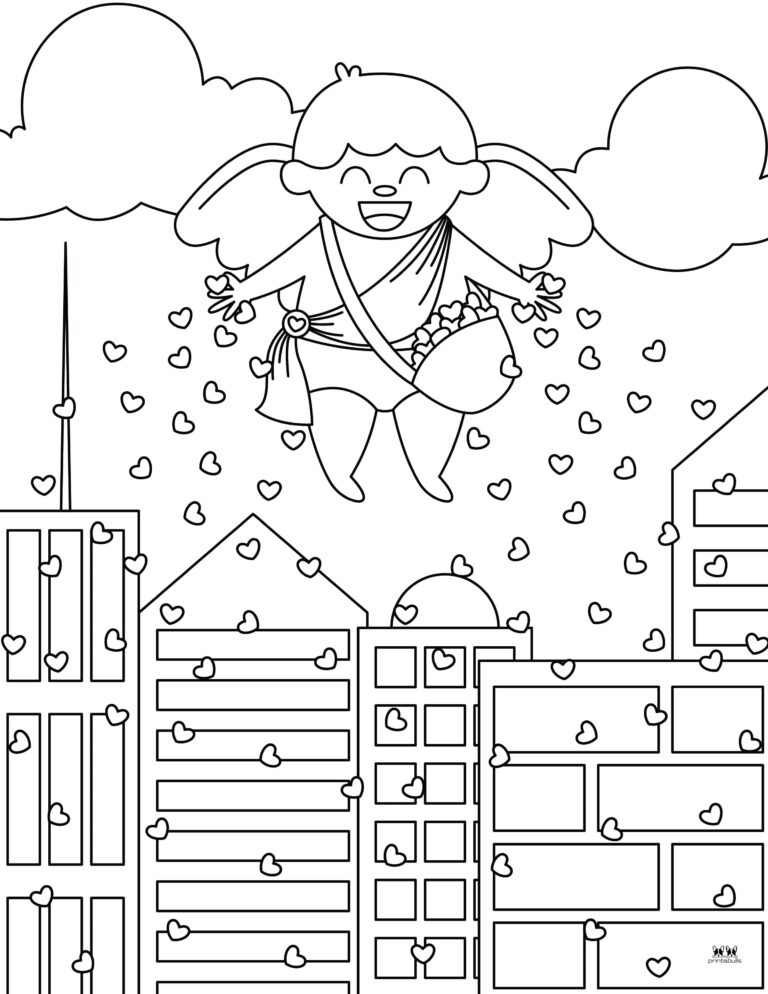 Cupid Coloring Pages - 20 FREE Pages | Printabulls