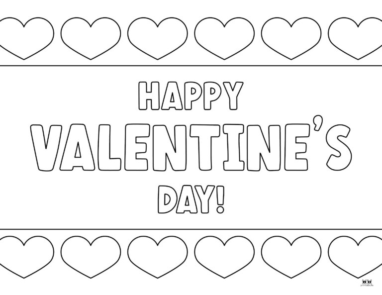 Happy Valentine's Day Coloring Pages - 34 Pages | Printabulls