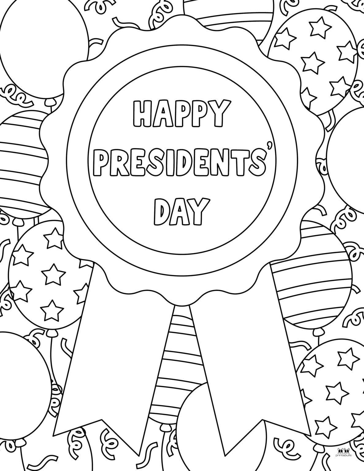 Presidents' Day Coloring Pages - 25 Pages - PrintaBulk