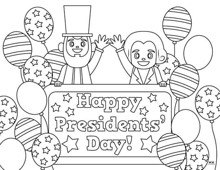 Presidents' Day Coloring Pages - 25 Pages - PrintaBulk