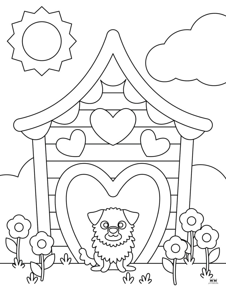 Puppy Valentine's Day Coloring Pages - FREE | Printabulls
