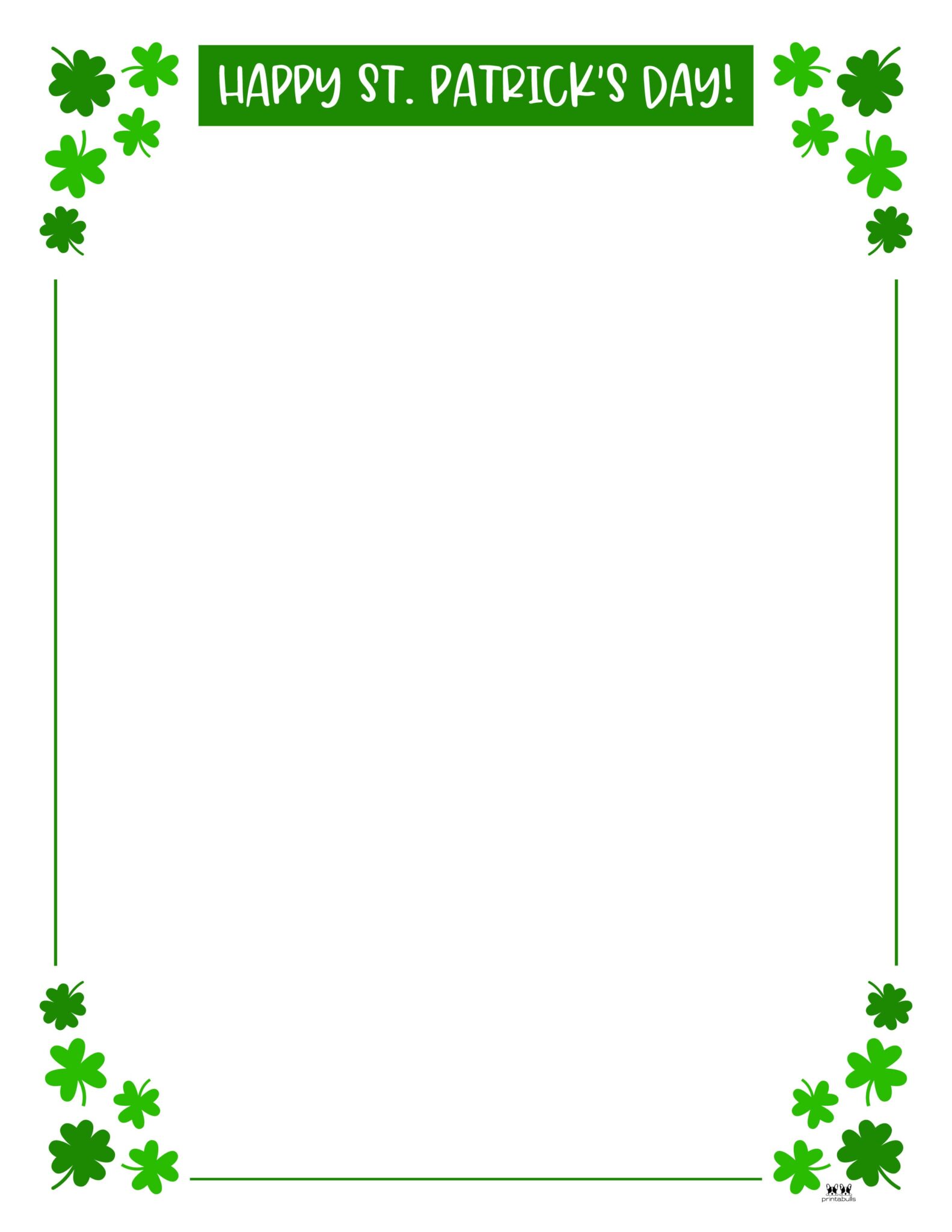 St. Patrick's Day Borders & Frames - 20 Pages | Printabulls