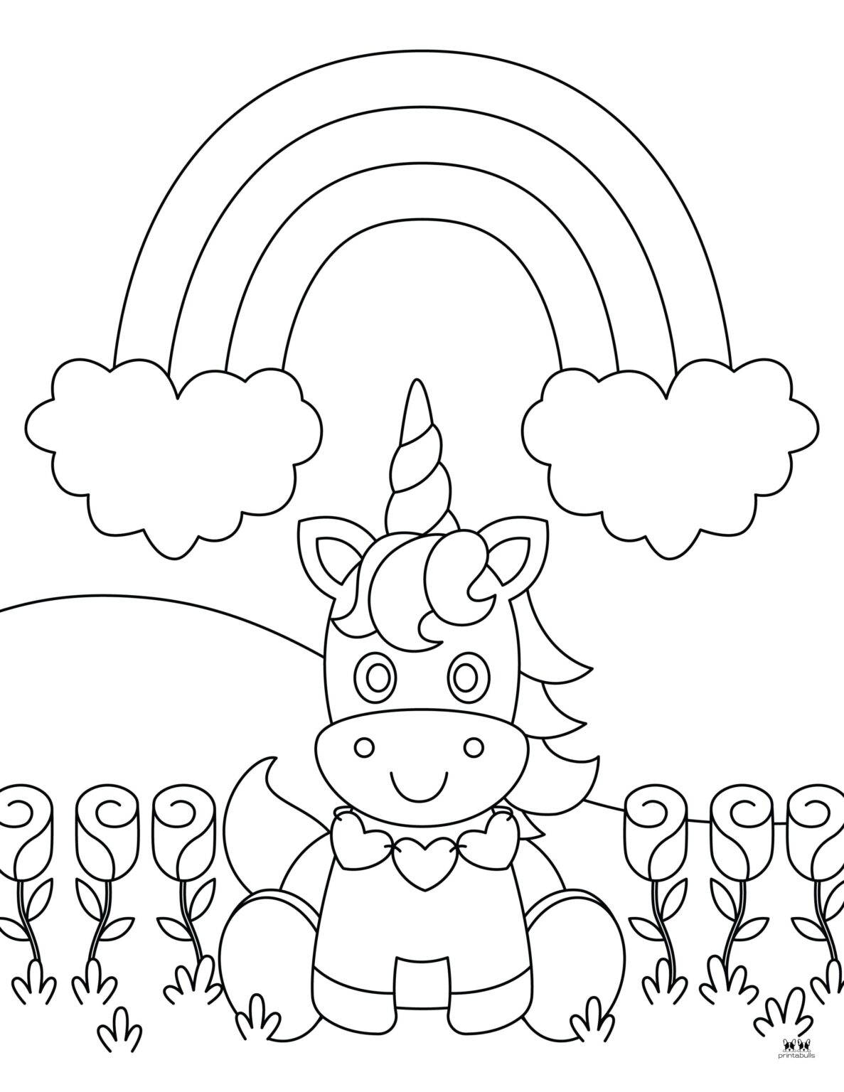 Unicorn Valentine's Day Coloring Pages - FREE | Printabulls
