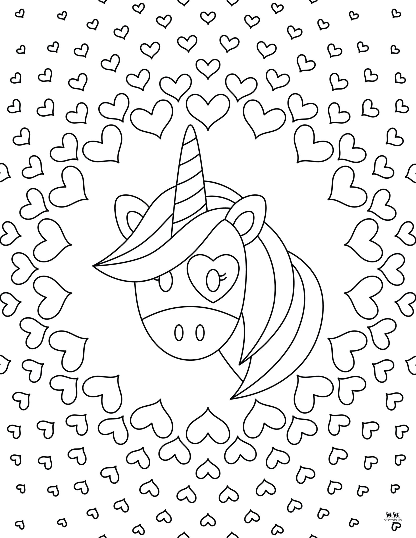 Unicorn Valentine's Day Coloring Pages - FREE | Printabulls