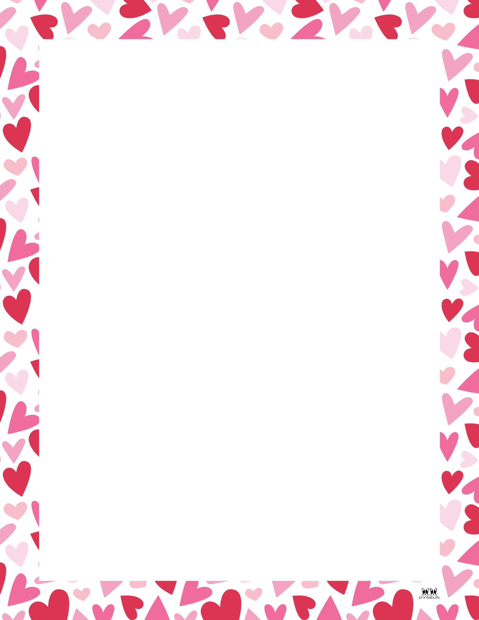Valentine's Day Borders & Frames - 30 Pages | Printabulls