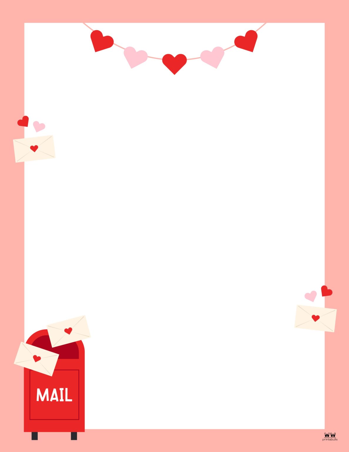 Valentine's Day Borders & Frames - 30 Pages | Printabulls