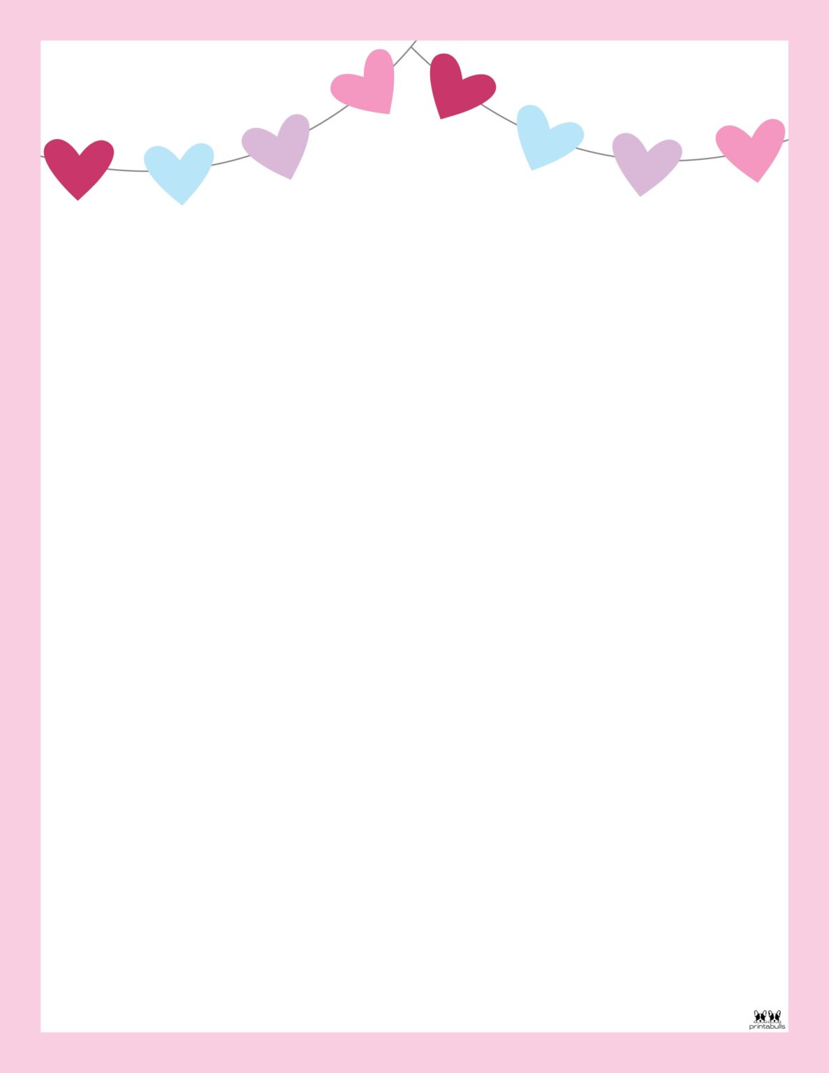 Valentine's Day Borders & Frames - 30 Pages | Printabulls