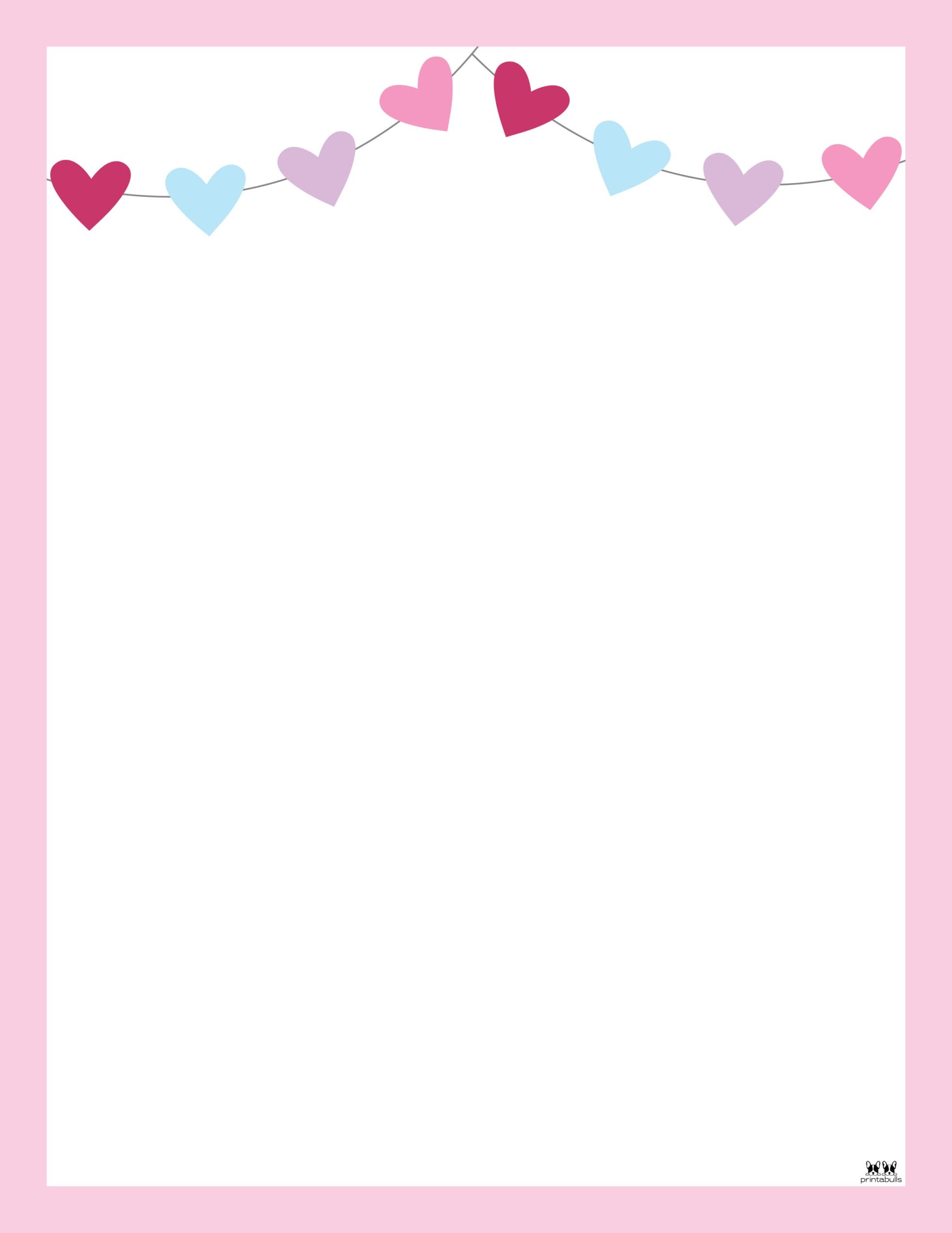 Valentine's Day Borders & Frames - 30 Pages | Printabulls