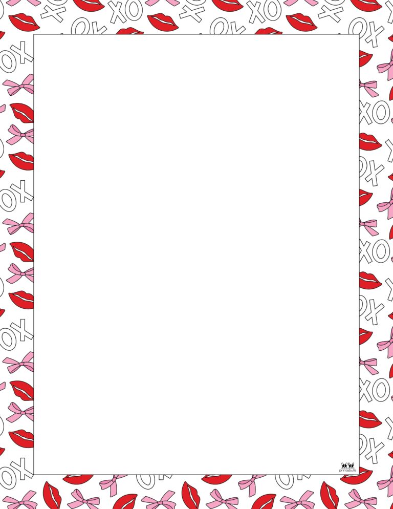 Valentine's Day Borders & Frames - 30 Pages | Printabulls