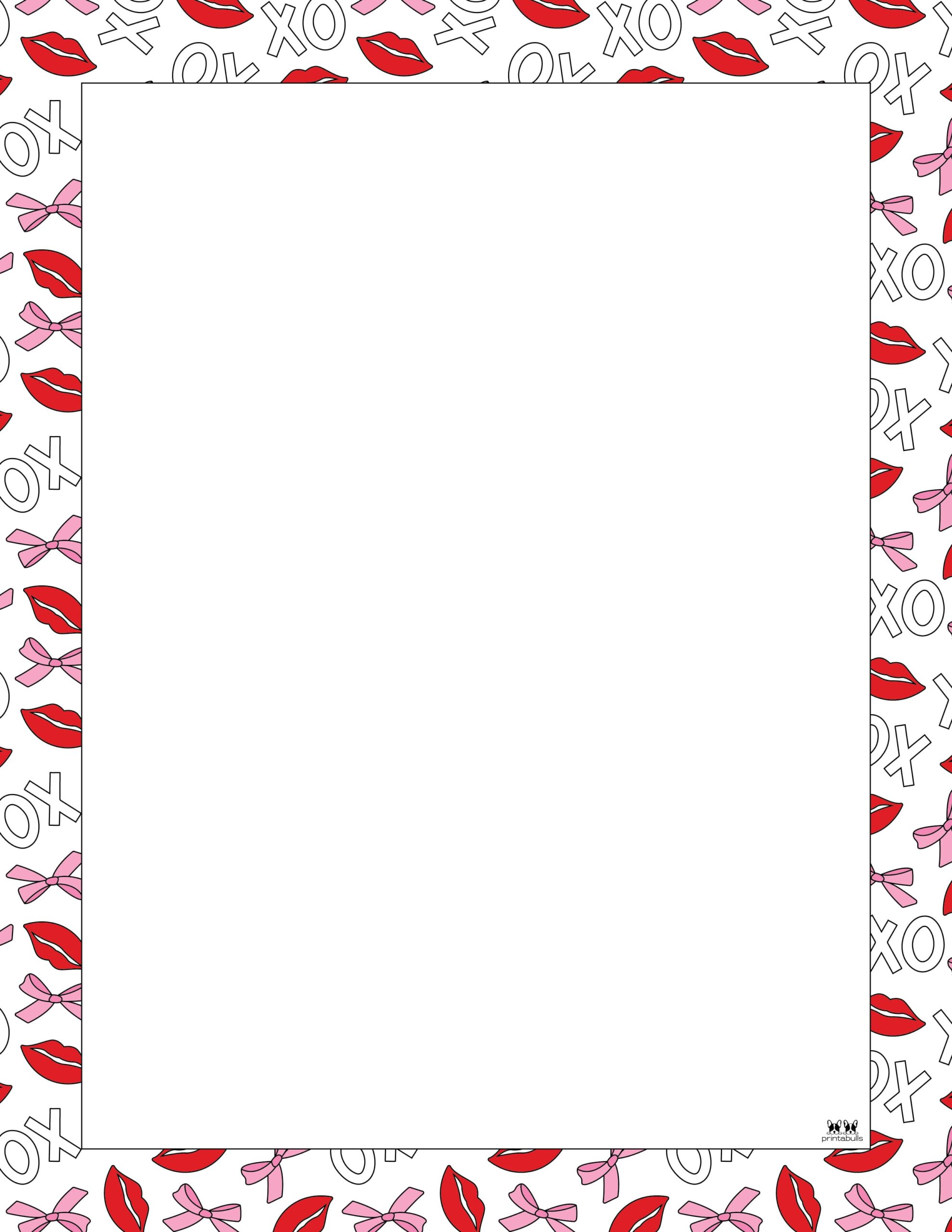 Valentine's Day Borders & Frames - 30 Pages | Printabulls