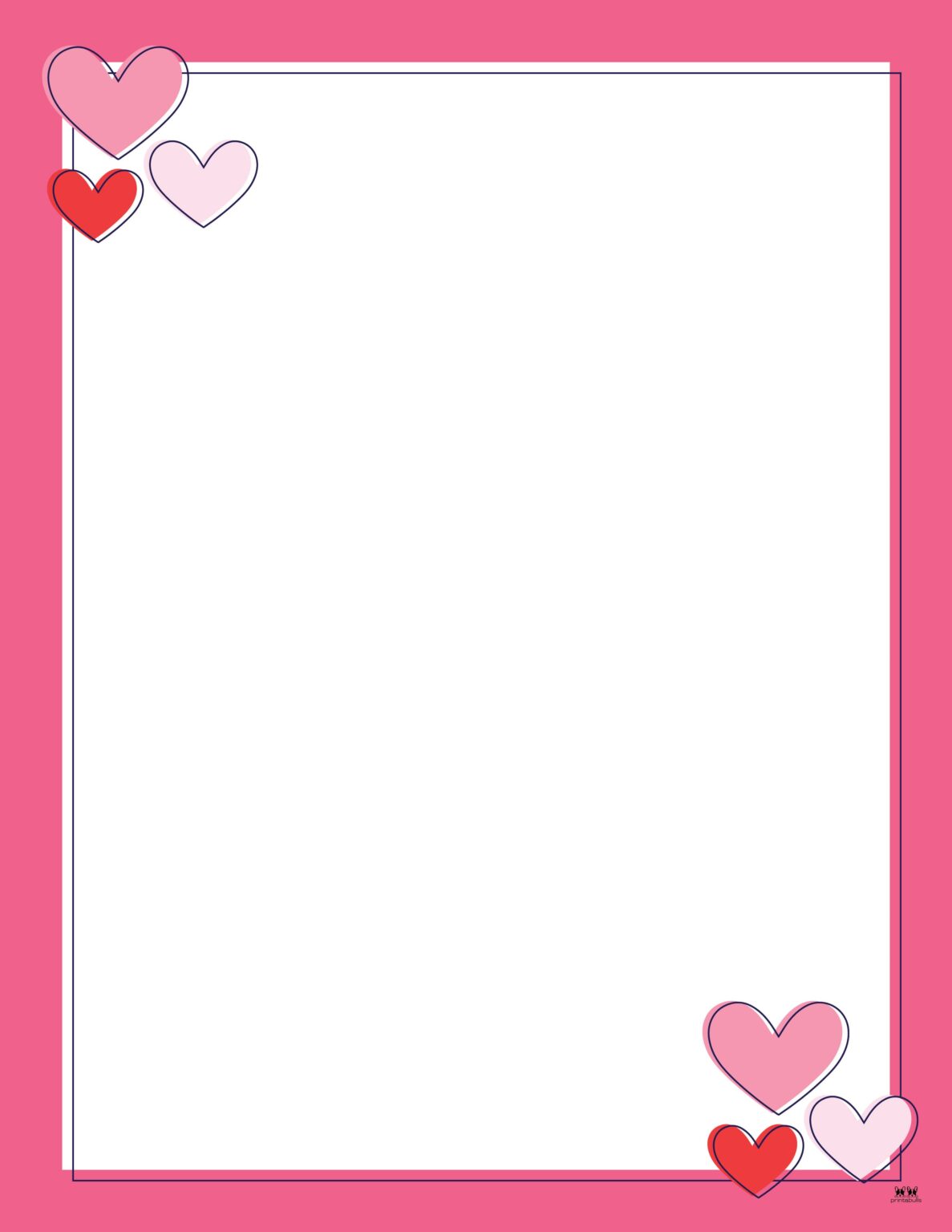Valentine's Day Borders & Frames - 30 Pages | Printabulls