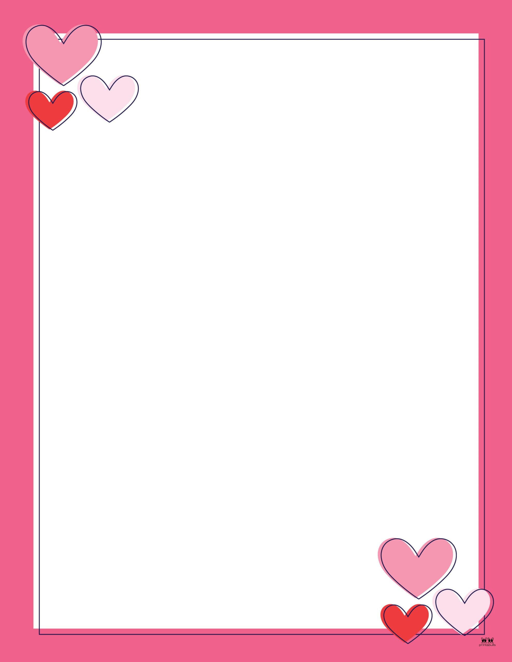 Valentine's Day Borders & Frames - 30 Pages | Printabulls
