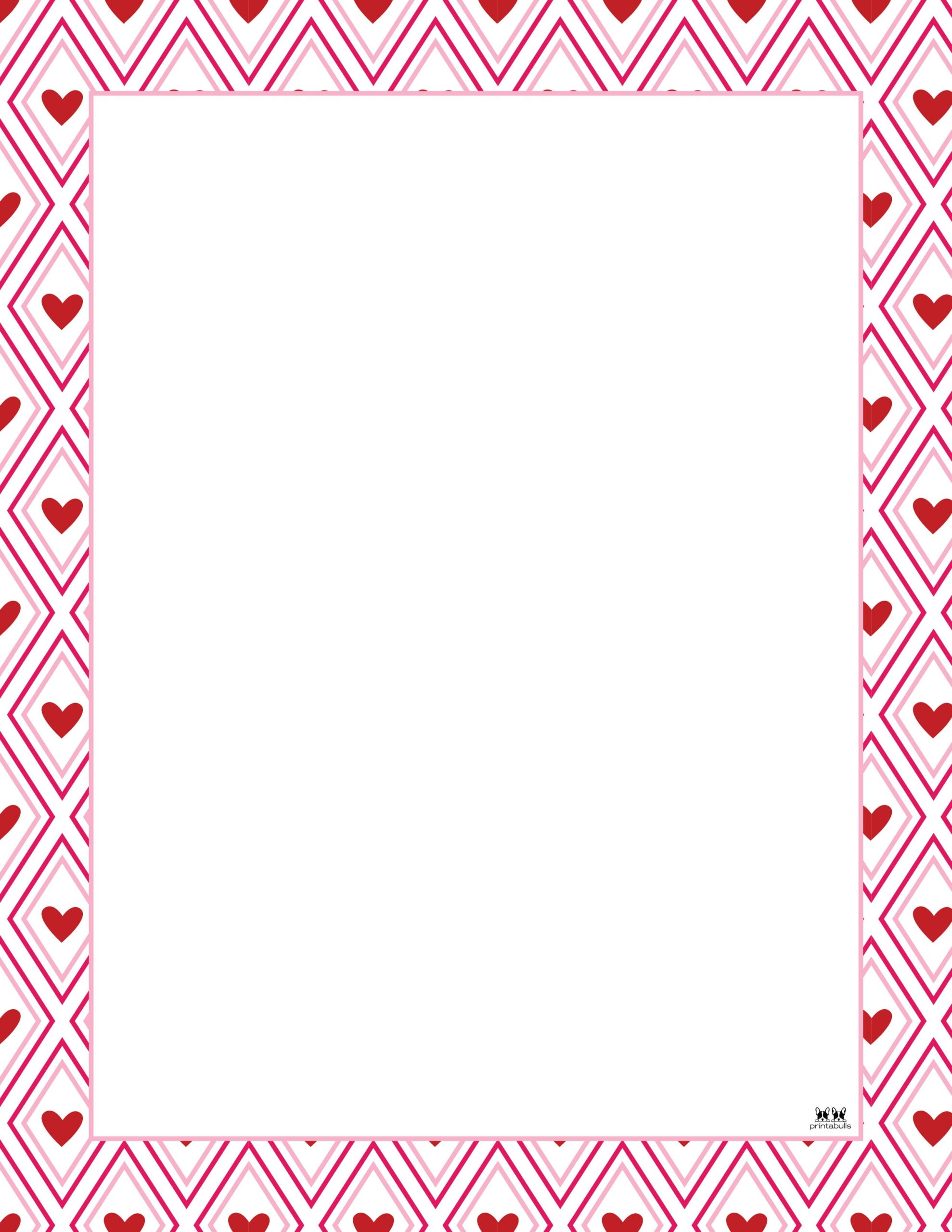 Valentine's Day Borders & Frames - 30 Pages | Printabulls