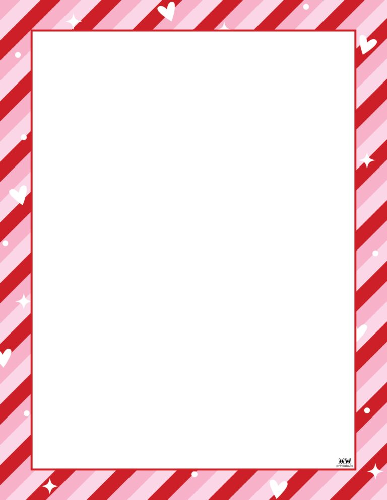 Valentine's Day Borders & Frames - 30 Pages | Printabulls