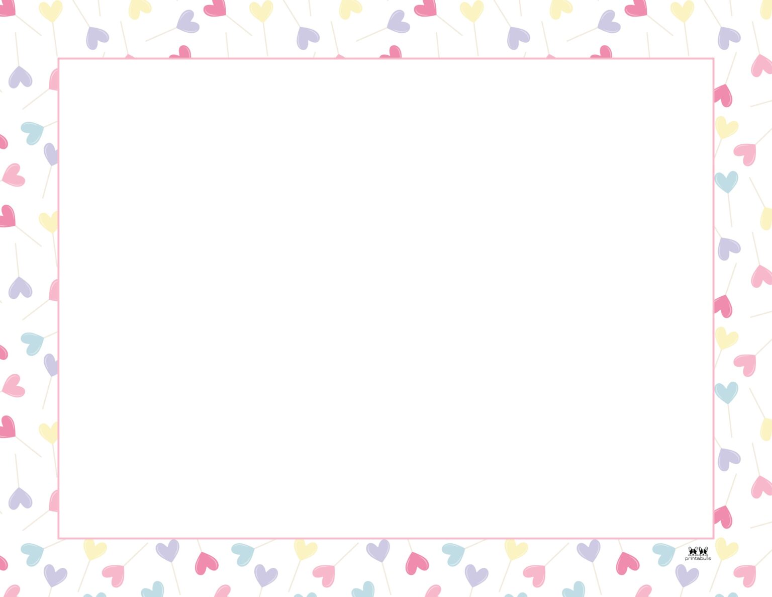 Valentine's Day Borders & Frames - 30 Pages | Printabulls