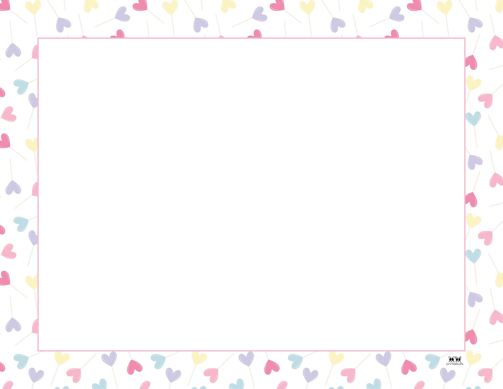 Valentine's Day Borders & Frames - 30 Pages | Printabulls