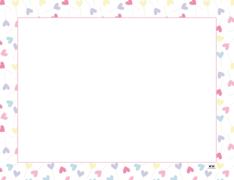Valentine's Day Borders & Frames - 30 Pages | Printabulls
