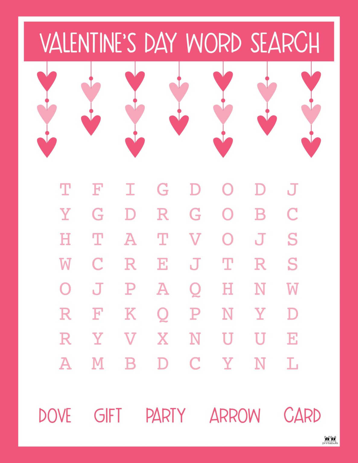 Valentine's Day Word Searches - 20 FREE Pages | Printabulls