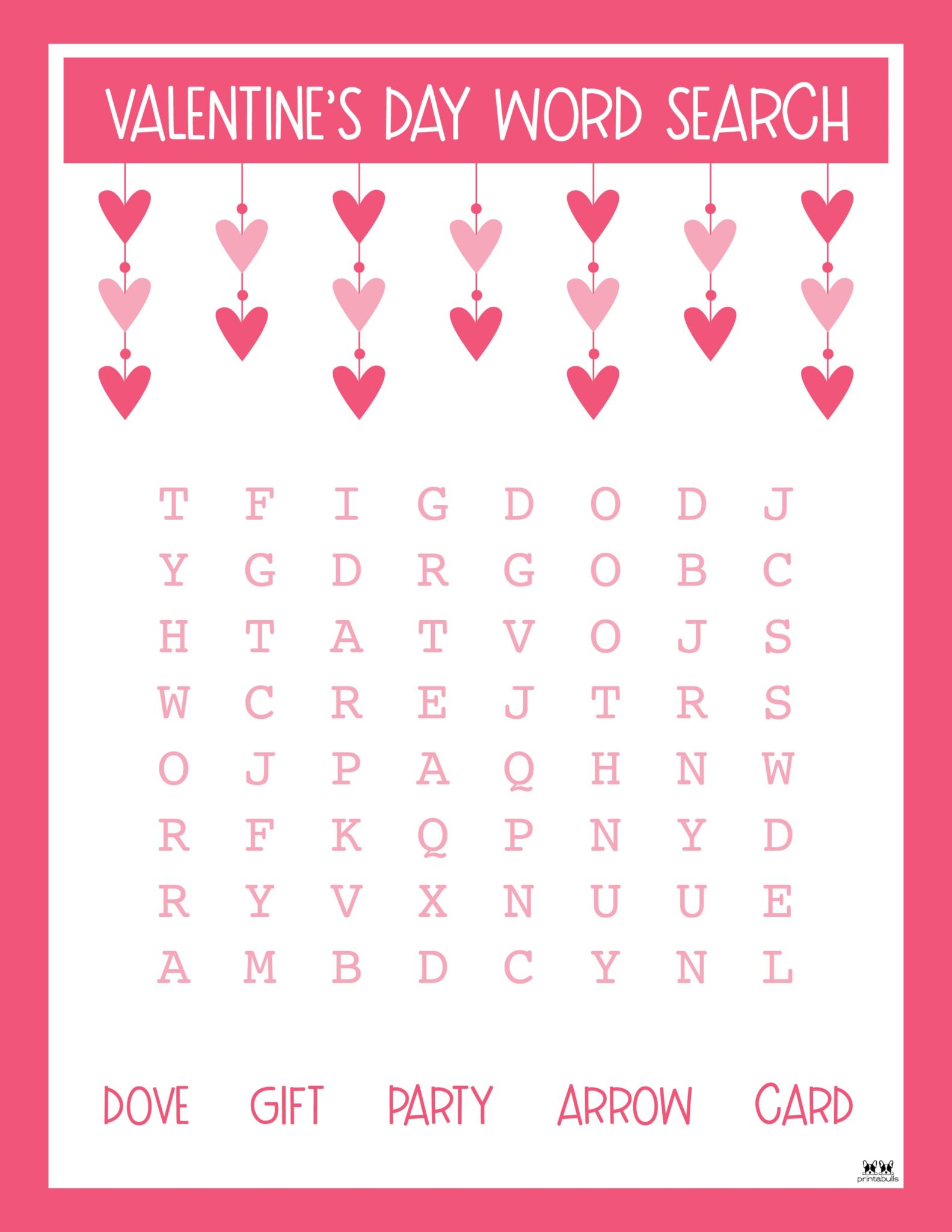 Valentine's Day Word Searches - 20 FREE Pages | Printabulls