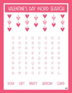 Valentine's Day Word Searches - 20 FREE Pages | Printabulls