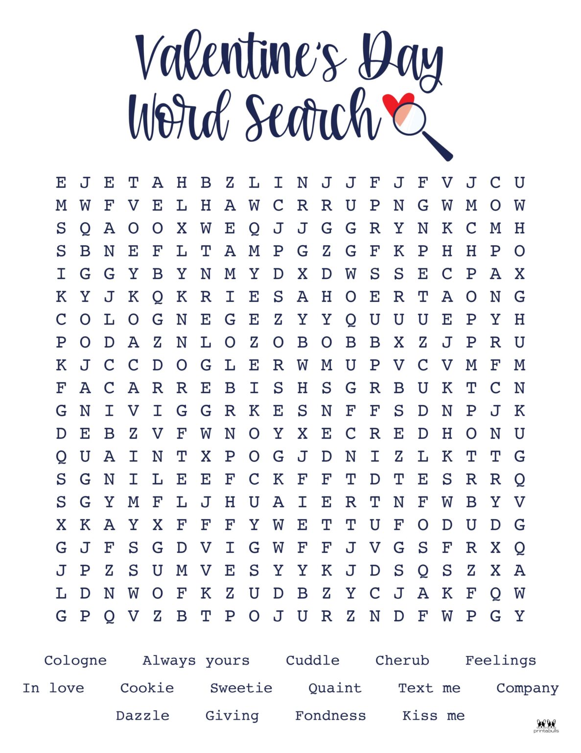 Valentine's Day Word Searches - 20 FREE Pages | Printabulls