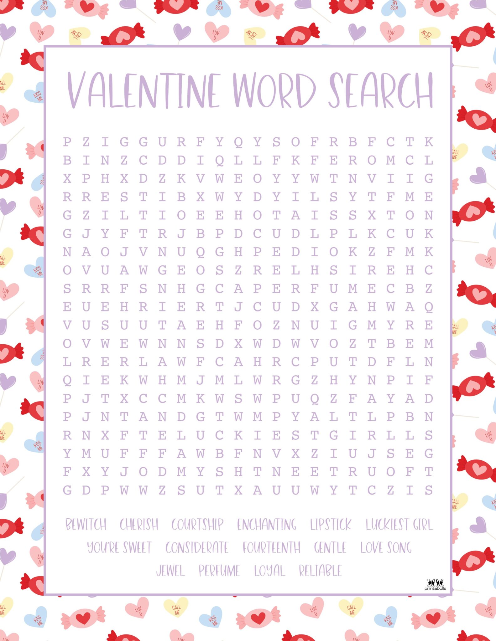 Valentine's Day Word Searches - 20 FREE Pages | Printabulls