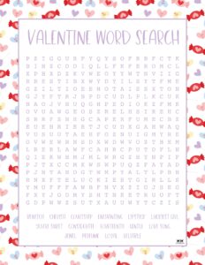 Valentine's Day Word Searches - 20 FREE Pages | Printabulls