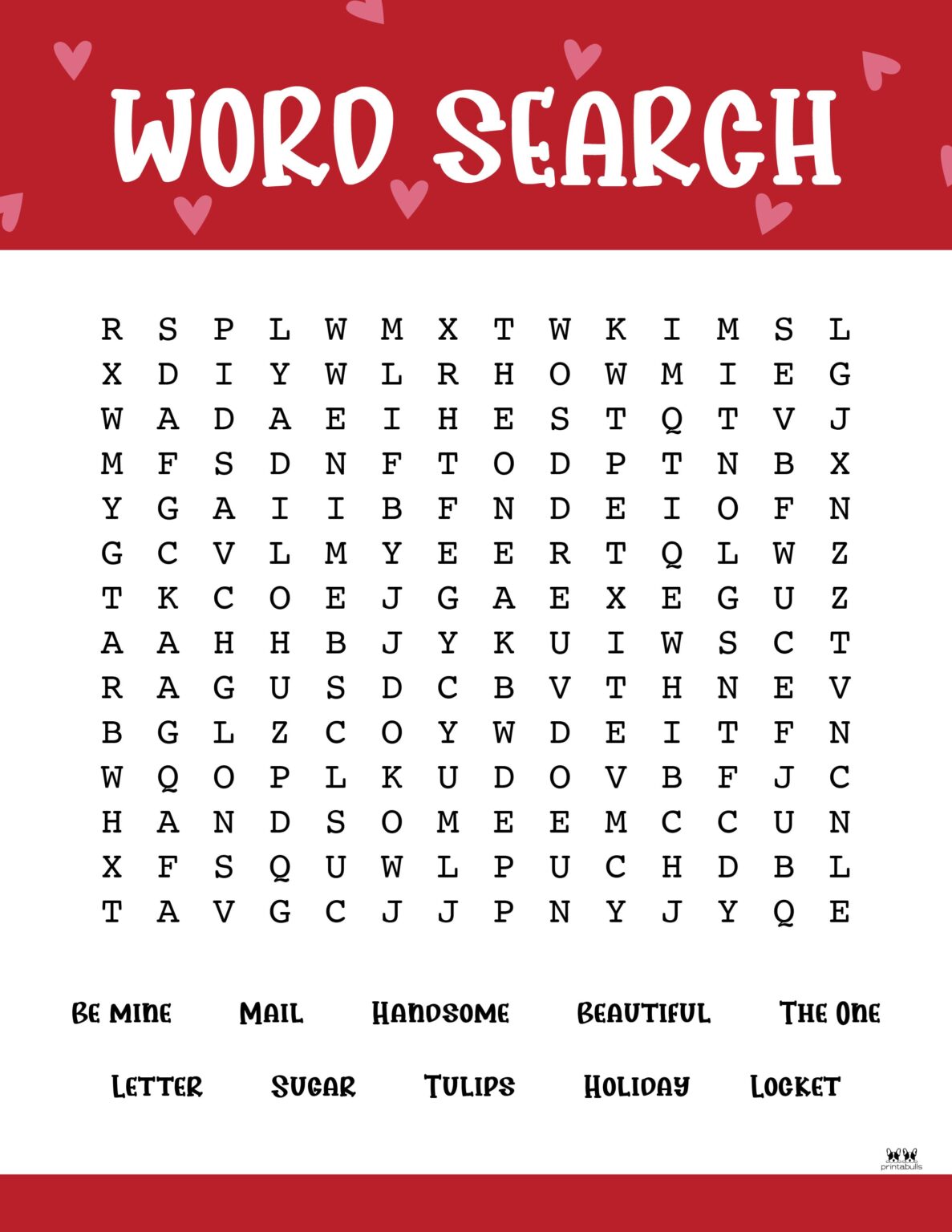 Valentine's Day Word Searches - 20 FREE Pages | Printabulls