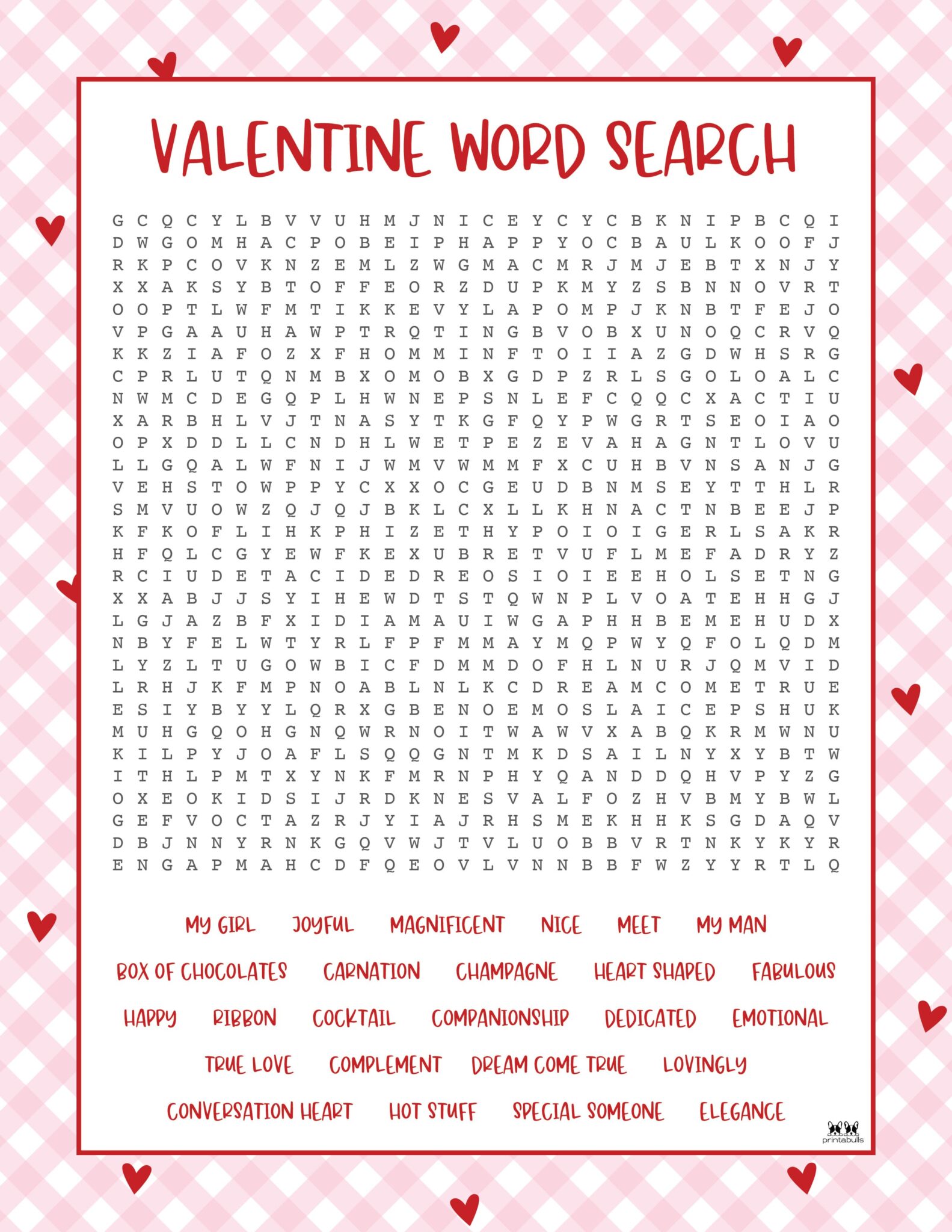 Valentine's Day Word Searches - 20 FREE Pages | Printabulls