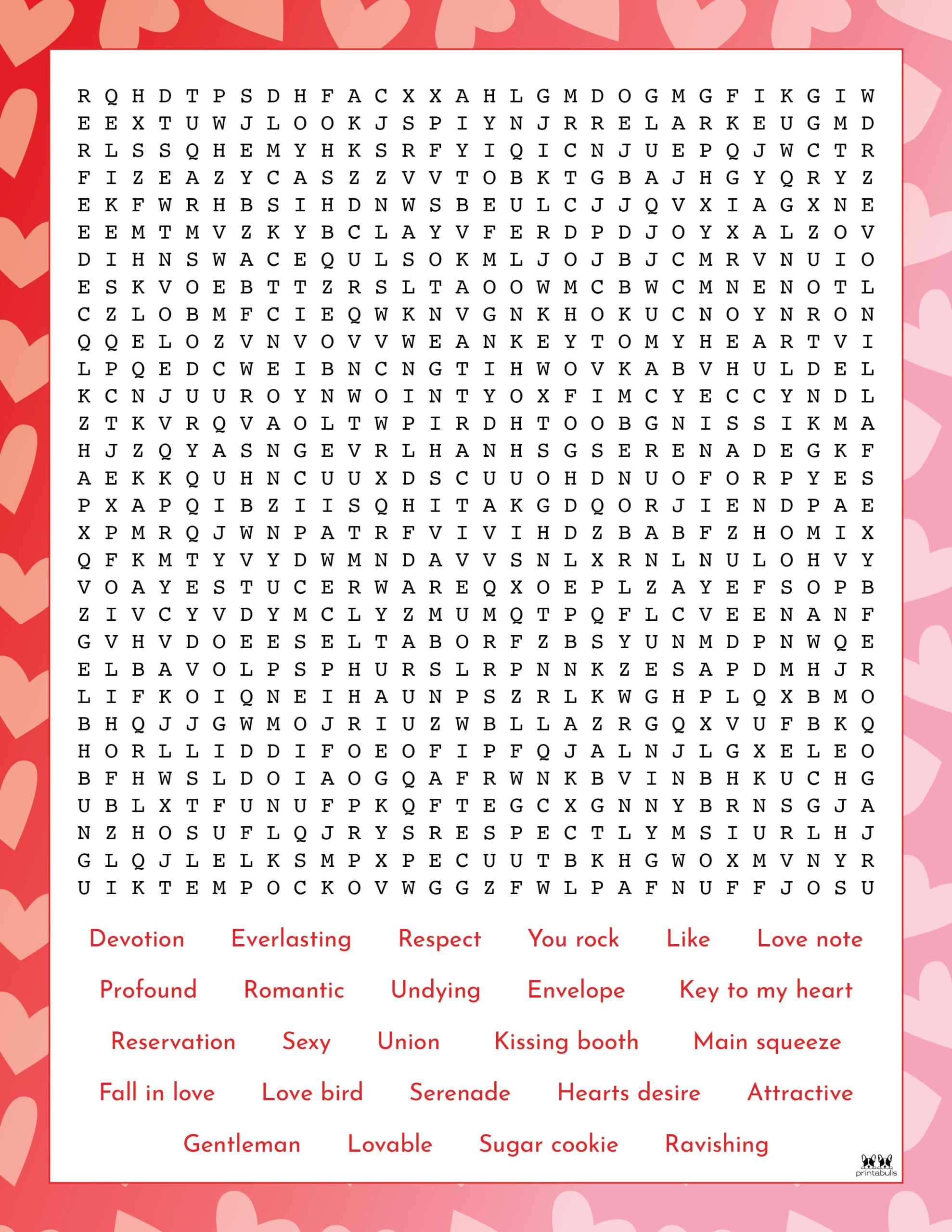 Valentine's Day Word Searches - 20 FREE Pages | Printabulls