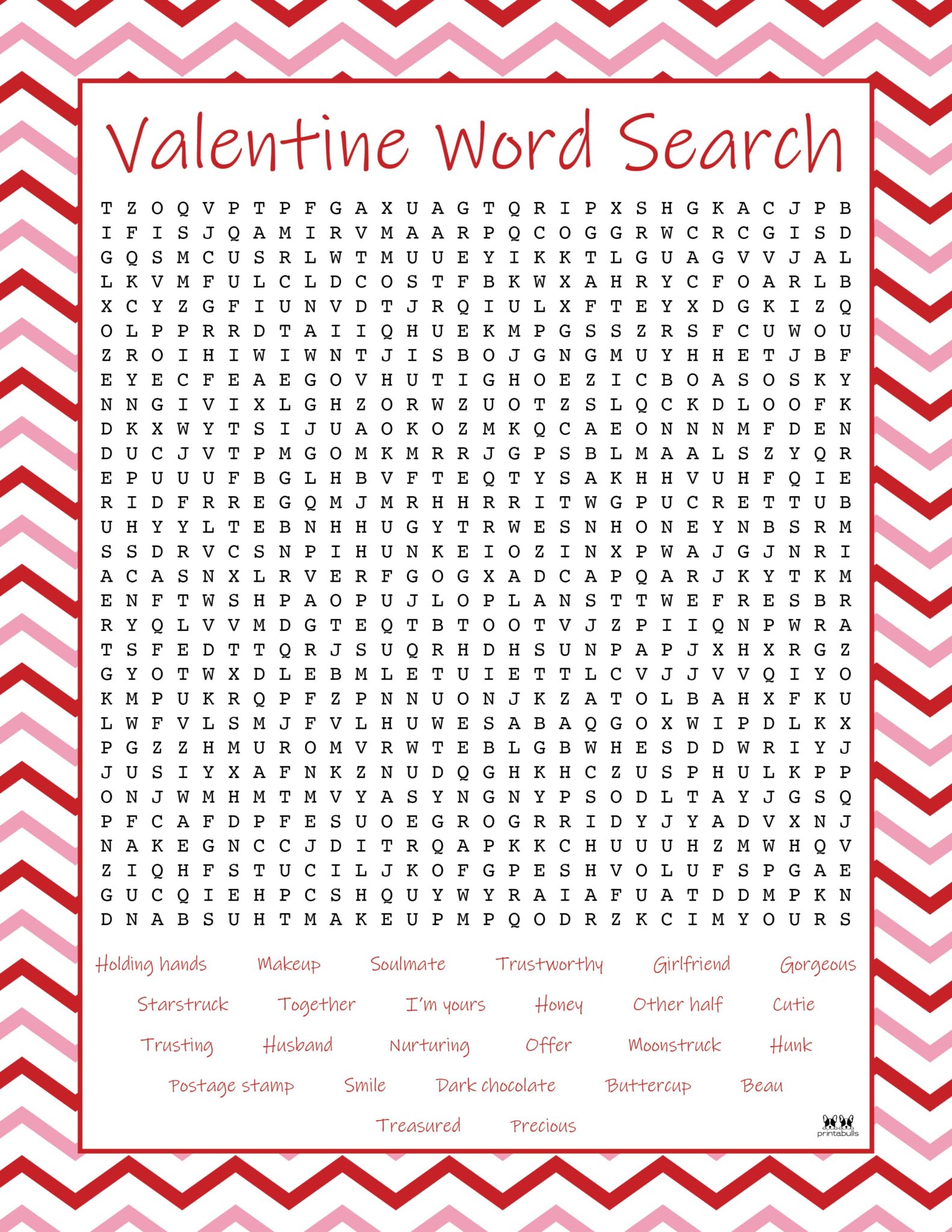 Valentine's Day Word Searches - 20 FREE Pages | Printabulls