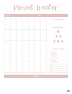 Period Trackers - 25 FREE Trackers | Printabulls