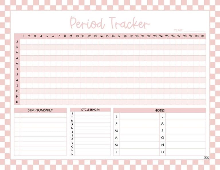Period Trackers - 25 FREE Trackers | Printabulls