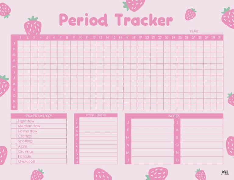 Period Trackers - 25 FREE Trackers | Printabulls