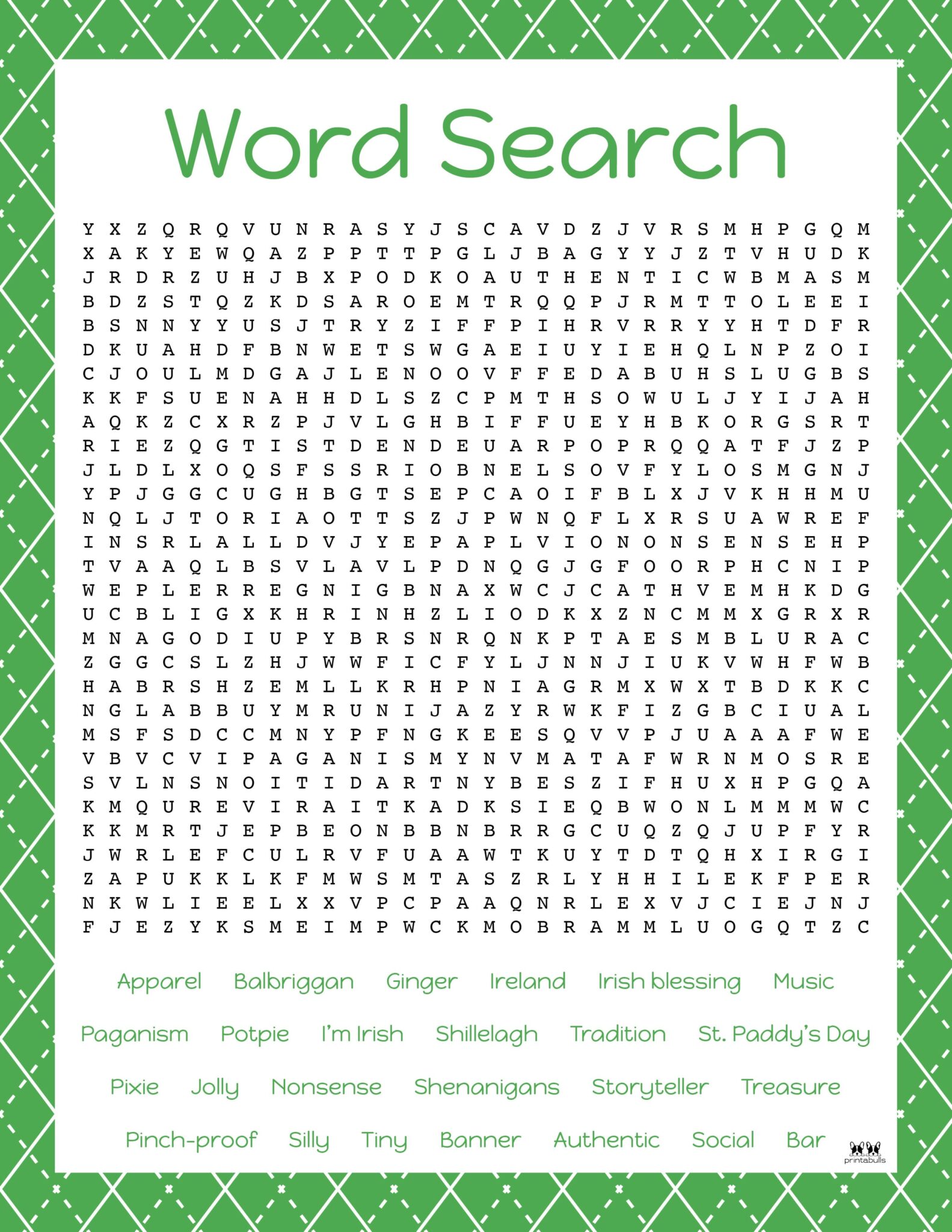 St. Patrick's Day Word Searches - 20 Pages | Printabulls