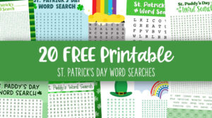 St. Patrick's Day Word Searches - 20 Pages | Printabulls