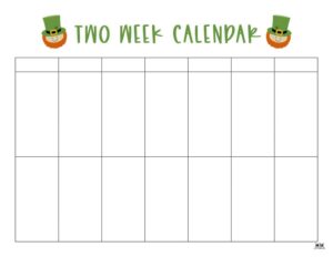 2 Week Calendars - 151 FREE Calendars | Printabulls