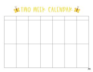 2 Week Calendars - 151 FREE Calendars | Printabulls