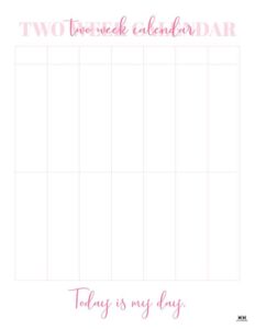 2 Week Calendars - 151 FREE Calendars | Printabulls