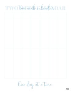 2 Week Calendars - 151 FREE Calendars | Printabulls