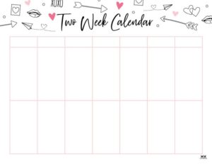 2 Week Calendars - 151 FREE Calendars | Printabulls