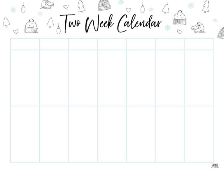 2 Week Calendars - 151 FREE Calendars | Printabulls