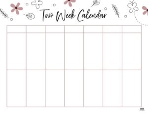 2 Week Calendars - 151 FREE Calendars | Printabulls